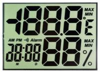 China Customized Positive Reflective Segment LCD Display 79.7x58.8mm Duty 1/4 TN Panel for sale