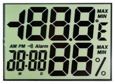 China Customized Positive Reflective Segment LCD Display 79.7x58.8mm Duty 1/4 TN Panel for sale
