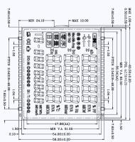 China STN 7 Segment LCD Display Module 3.3V Blue Background White Text Customizable for sale
