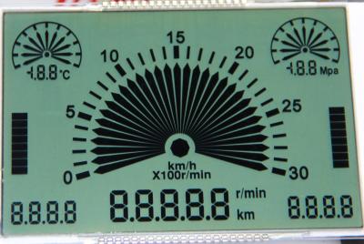 China Customized 7 Segment LCD Display Module 110x80mm TN PIN Connector for Vehicle Equipment for sale