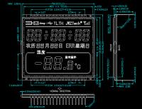 China HTN 7 Segment LCD Display Module 3.3V Negative Transmissive Customizable for sale
