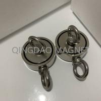 China Sintered NdFeB N35 270KGS 600 Lb Fishing Magnet Nickel Coating for sale