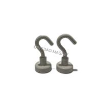 China Sintered NdFeB Hook Magnet, N35,16KGS, Permenent Hook Magnets in Different Colors for sale