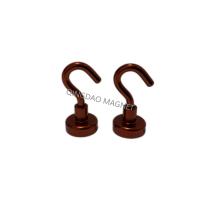 China Sintered NdFeB Hook Magnet, N35,16KGS, Permenent Hook Magnets in Different Colors for sale