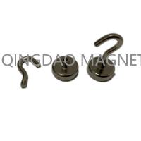 China Sintered NdFeB Hook Magnet, N35,16KGS, Permenent Hook Magnets, Magnetic Assembly for sale