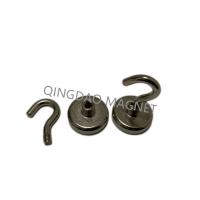 China Sintered NdFeB Hook Magnet, N35,25KGS, Permenent Hook Magnets,Magnetic Assembly for sale
