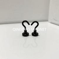 China Sintered NdFeB Hook Magnet, N35,16KGS, Permenent Hook Magnets in Black Color for sale