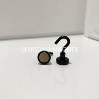 China Sintered NdFeB Hook Magnet, N35,16KGS, Permenent Hook Magnets in Black Color for sale