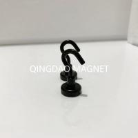 China Sintered NdFeB Hook Magnet, N35,16KGS, Permenent Hook Magnets in Black Color for sale