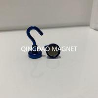 China Sintered NdFeB Hook Magnet, N35,16KGS, Permenent Hook Magnets in Blue, Black, White, Green Colors for sale