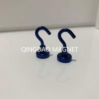 China Sintered NdFeB Hook Magnet, N35,16KGS, Permenent Hook Magnets in Blue, Black, White, Green Colors for sale