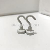 China Sintered NdFeB Hook Magnet, N35,16KGS, Permenent Hook Magnets in White Color for sale
