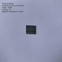 China Zinc Coated Sintered NdFeB Brushless DC Motor Magnet 12.8×2.15×0.75 for sale