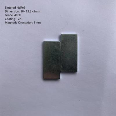 China 30×13.5×3 N35-N54 Sintered NdFeB Magnet Permanent Magnetic Material for sale