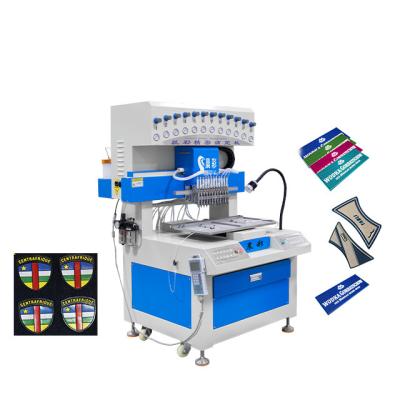 China 12 Color Silicone Label Dripping Machine for PVC 2D 3D Trademark Logo Patch Making 110V 220V for sale