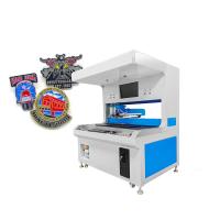China Dual Station Visual Enamel Badge Making Machine 220V with 320×400mm Work Area and 2KW Power for sale