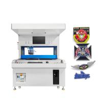 China Dual Station Visual Enamel Badge Making Machine 220V with 320×400mm Work Area and 2KW Power for sale