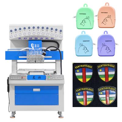 China 12 Color Liquid PVC Patch Making Machine 600x350mm Work Desk for Tea Coaster Bar Mat Production for sale