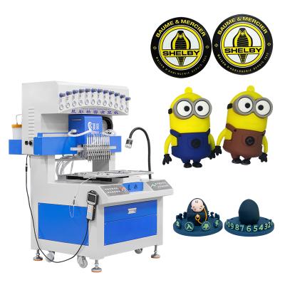 China 12 Color Soft PVC Dispensing Machine 600x350mm for Outsole Slipper Upper Manufacturing for sale