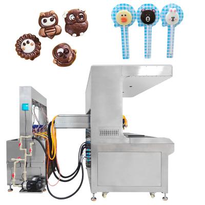 China Automatic 4 Colors Stainless Steel Candy Decorating Machine Chocolate Piping Machine for Cakes Cookies 110V for sale