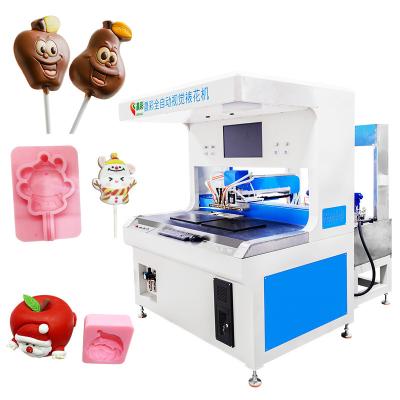 China Automatic Dual Station Visual Chocolate Decorating Machine 220V 50Hz for Candy Making for sale