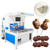 China Automatic 4 Colors Dual Station Chocolate Decorating Machine for Cookies Macarons 110V for sale