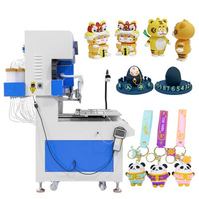 China Automatic 18 Colors PVC Keychain Making Machine 0.01mm XYZ Accuracy Energy Saving Silicone Dispensing for sale