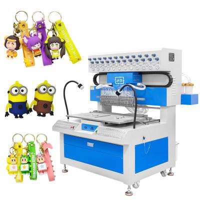 China 24 Color Automatic PVC Trademark Logo Filling Dripping Dispensing Machine for Silicone Phone Case 2D 3D Keychain Making for sale