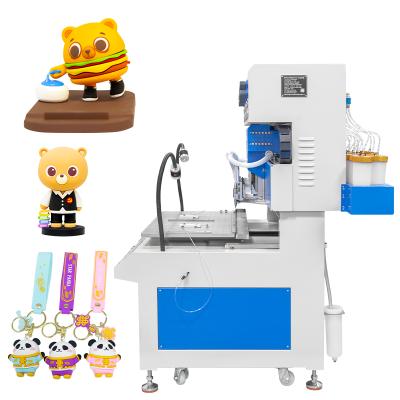 China Automatic 24 Colors PVC Silicone Cartoon Figures Dropping Mold Machine for 2D 3D Keychain Patch Labels for sale