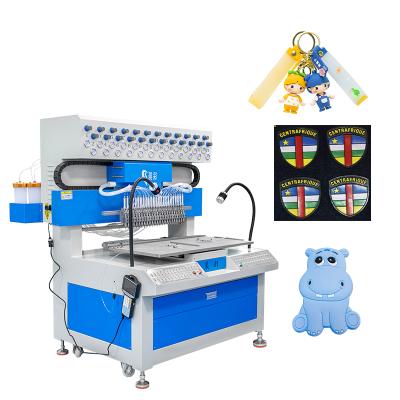 China 24 Color Silicone Dispensing Machine 0.01mm XYZ Accuracy for PVC Keychains Coasters for sale