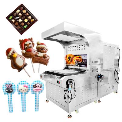 China CE Chocolate Decorating Machine 1200mm/s Speed 600×400mm Workbench Stainless Steel Candy Syrup Jam Dispensing Equipment for sale