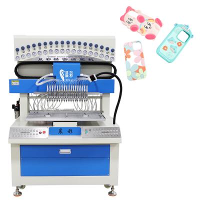 China PVC Cartoon Craft Dispensing Machine 18 Colors Silicone Phone Case Making Machine for sale