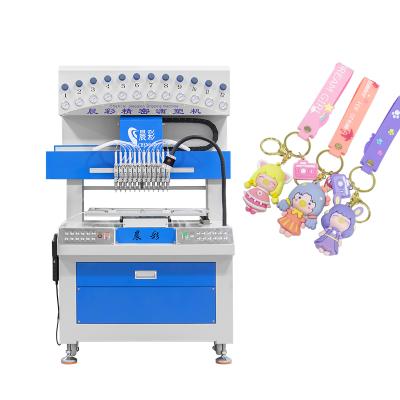 China 12 Color PVC Keychain Dripping Machine Silicone Doll Pendant Making Machine 220V for sale