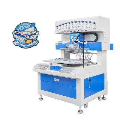 China Automatic 12 Colors High Productivity PVC Patch Dripping Machine for Silicone Dispensing for sale