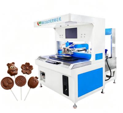 China 4 Colors Automatic Dual-station Chocolate Decorating Machine for Macarons Cake Desserts for sale
