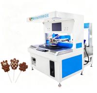 China Automatic 4 Colors Dual-station Chocolate Decorating Machine with 1200mm/s Speed for Desserts and Candy for sale