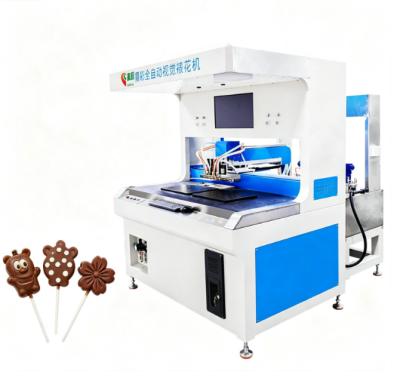 China Automatic 4 Colors Dual-station Chocolate Decorating Machine with 1200mm/s Speed for Desserts and Candy for sale