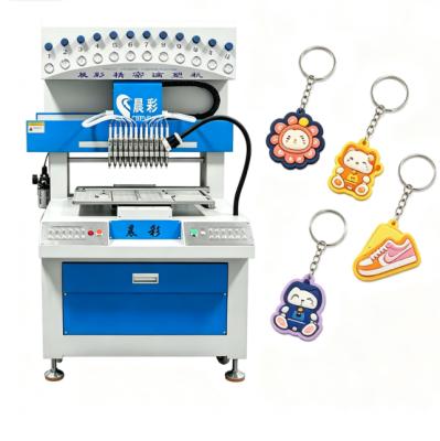 China Automatic 12 Colors Soft PVC 2D 3D Keychains Dripping Machine for Making Silicone Cartoon Dolls Ornaments for sale