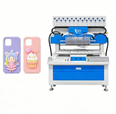 China 24 Colors Automatic Phone Case Dispensing Machine PVC Dripping Machine for Silicone Keychains Dolls Making for sale