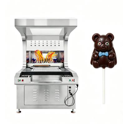China Stainless Steel 8 Colors Automatic Chocolate Filling Machine for Decorating Cake Candy Lollipop Desserts for sale