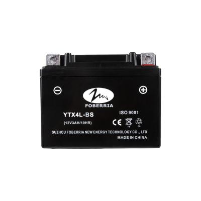 China Foberria Motorcycle Parts YTX5L-BS Motorcycle Battery Maintenance Free for sale