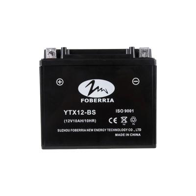 China Wholesale Black Color High Performance YTX12 BS Motorcycle Battery for sale