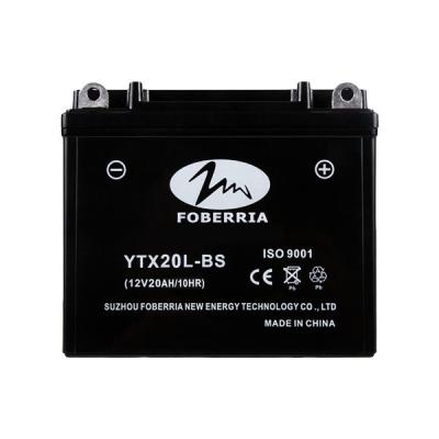 China AGM VRLA SMF Motorcycle Lead Acid Battery 12V 20ah Maintenance Free for sale