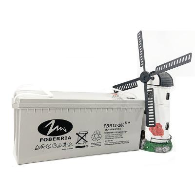 China FBR Maintenance Free AGM UPS Battery Solar Valve Regulated Lead Acid Battery for sale