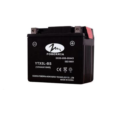 China 12v 4ah Motorcycle Gel Battery YTX5L-BS Motorcycle Lead acid Battery for sale