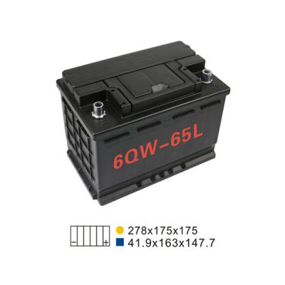 China 570A 68AH 6 Qw 65L Car Start Stop Battery 274*175*190mm Car Starting Battery for sale