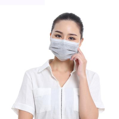 China 4 Ply Activated Carbon Disposable Dust Mask Flexible Nose Piece Ultrasonic Sealing for sale