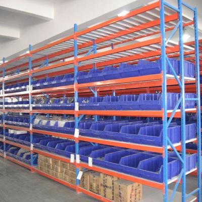 China Custom Medium Duty Steel Rack 55×47mm Upright with 200-600kg Capacity per Level Longspan Shelving System for sale