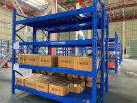 China Medium duty rack warehouse shelving for garage shop stockroom steel storage shelf  workshop spare parts storage steel boltless shelving warehouse rack for sale