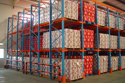 China HIGH DENSITY DRIVE PALLET RACK SYSTEM HEAVY DUTY COLD ROLLED STEEL CORROSION PROTECTION POWDER COATED STORAGE RACKS FOR LARGE for sale